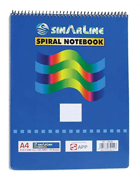Sinarline A4 Top Spiral Shorthand Ruled Notebook 140 Pages – Arizone